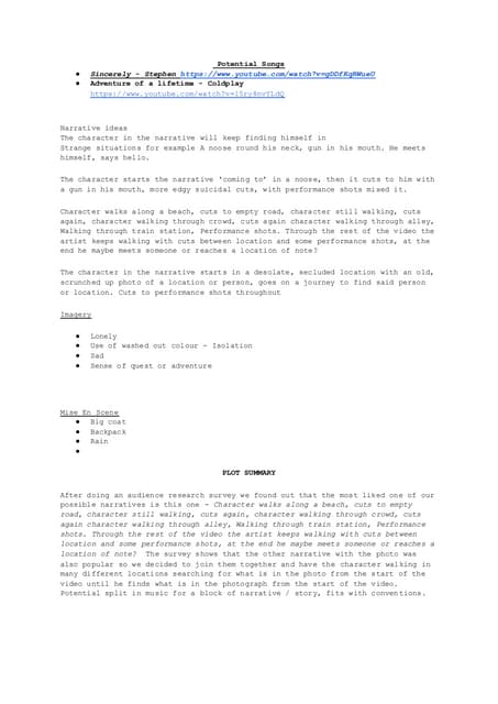 Music Video Presentation | PPT