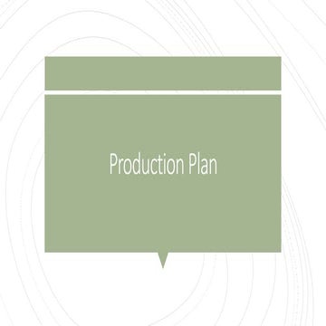 Production plan | DOCX