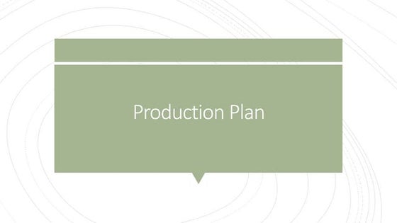 Production plan | PPT