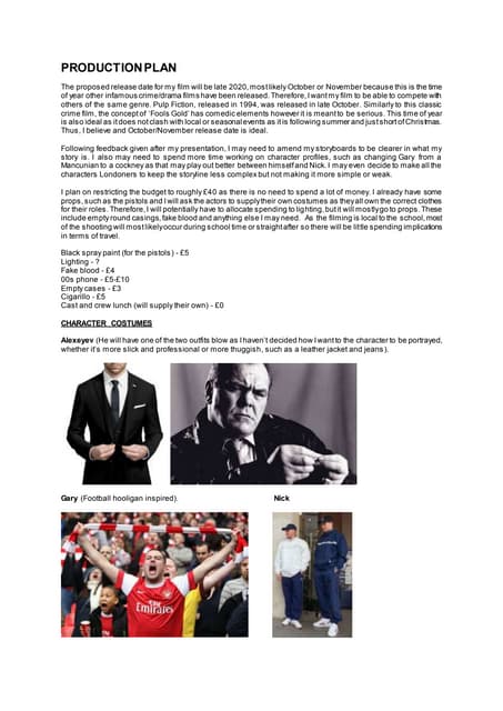 Understanding the requirements of pre-production. | DOCX