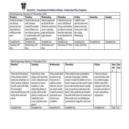 Production plan template | DOCX