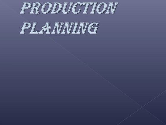 Production planning & control | PPT