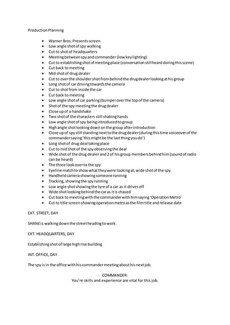 Production Plan | PPTX