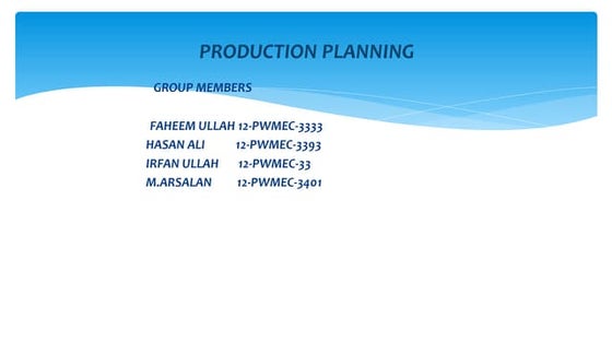 production planning and inventory control | PPT
