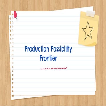 Production possibility frontier curve | PDF