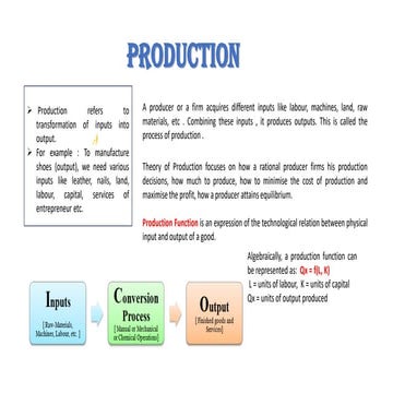 PRODUCTION PPT in short run and long run | PDF