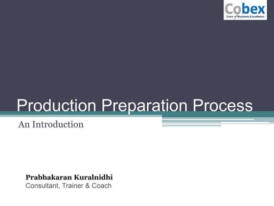 3P Production Preparation Process Overview | PPTX