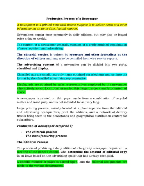 The news production process | PPT