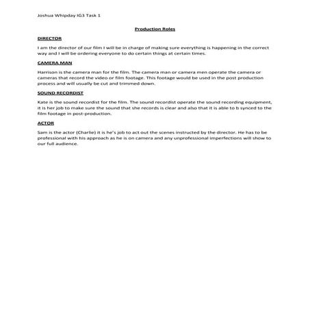 Production roles | DOCX