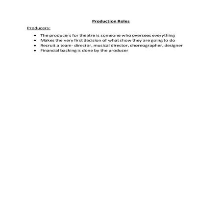 Production roles | DOCX