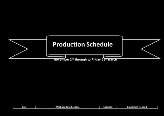 Production Schedule | PDF