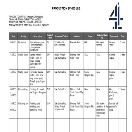 Production schedule.docx