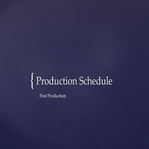 FMP - Production Diary | DOCX