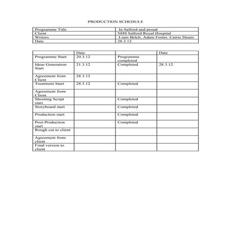 Production schedule 1 | DOC