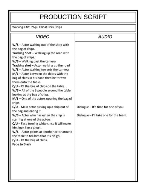 Production Schedule - Radio | DOCX