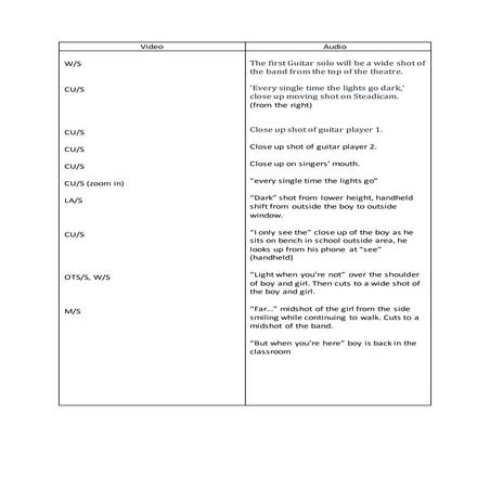 Music video script_template | DOCX