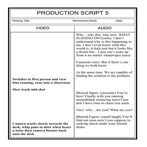 Production script 5 | PDF