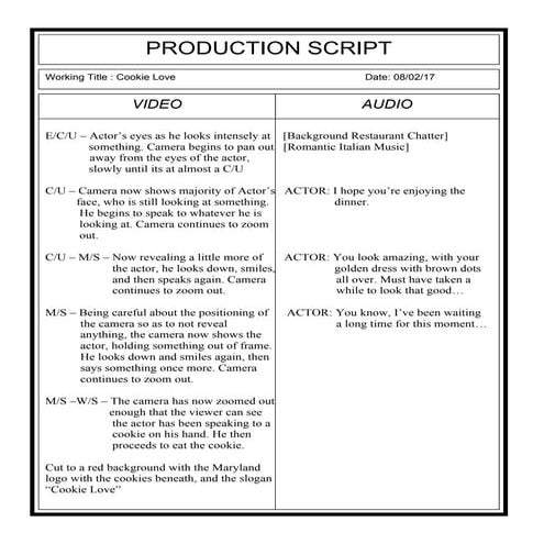 Production Schedule | PPTX