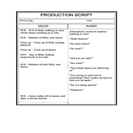 Production script for unit 11 | DOCX