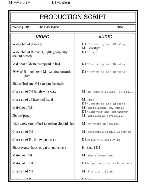 Production Script | PDF