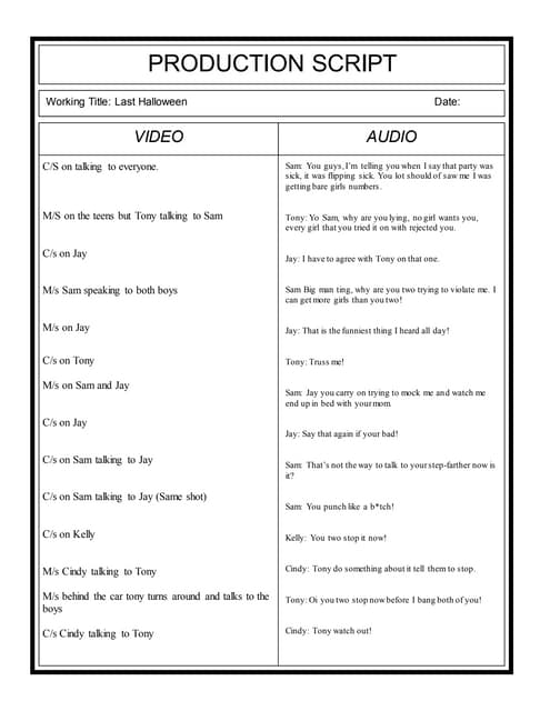 Production schedule (rags to riches) | PDF