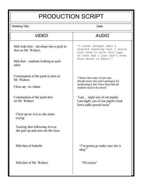 Script annotations | PDF