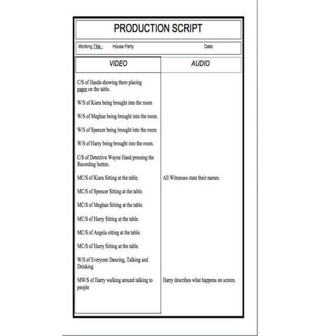 Production script powerpoint | PPT