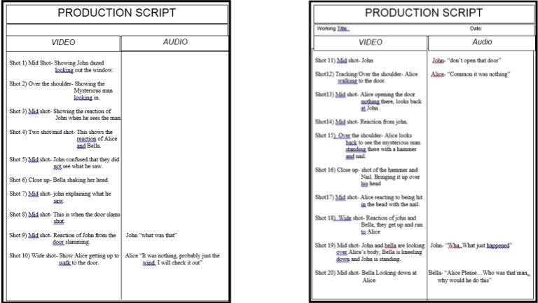 Production script