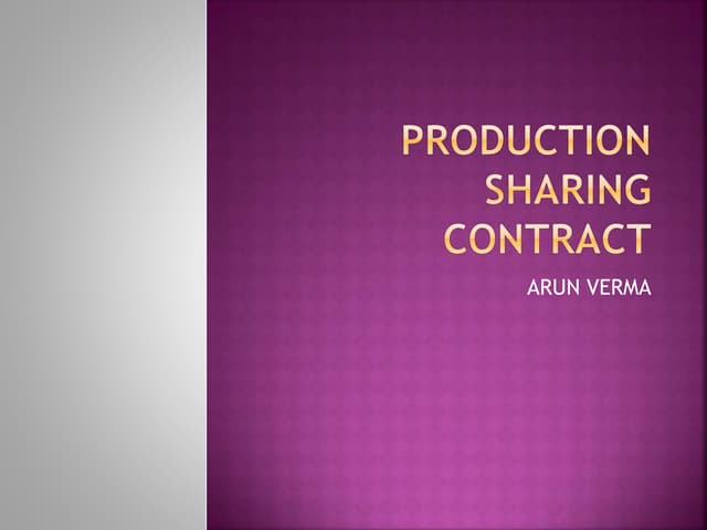 05 16 PRODUCTION SHARING AGREEMENT | PDF