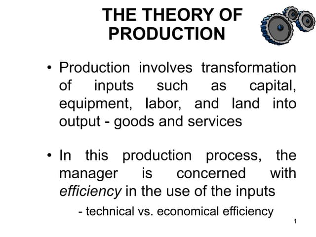 Microeconomics: Production Theory | PDF