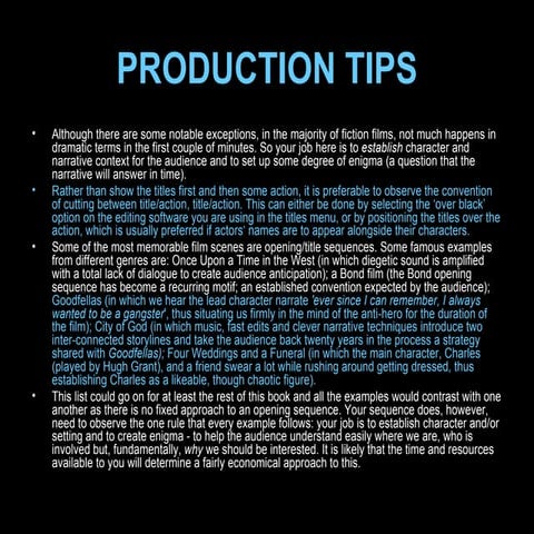 Production tips 2010 | PPT