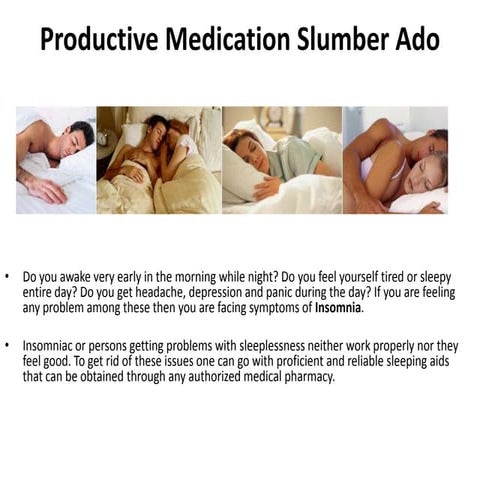 Productive medication slumber ado | PPT