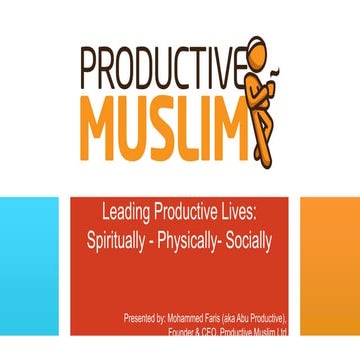 Productive muslim seminar (2 day presentation kl-2013) | PPT