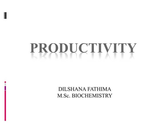 Productivity in ecosystem | PDF