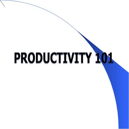 Productivity 101 (a guide to companies).ppt