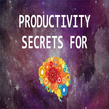 Productivity for Brain | PPTX | Educational Assessment | Education