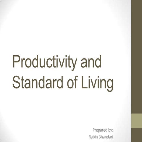 Productivity and standard of living | PPTX