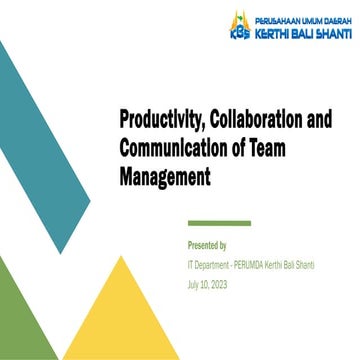 Productivity, Collaboration and Communication of Team Management.pptx