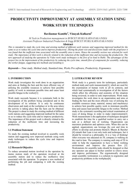 Work study and ergonomics | PPTX | Business | Business and Finance