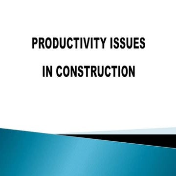 PRODUCTIVITY ISSUES IN CONSTRUCTION.pptx