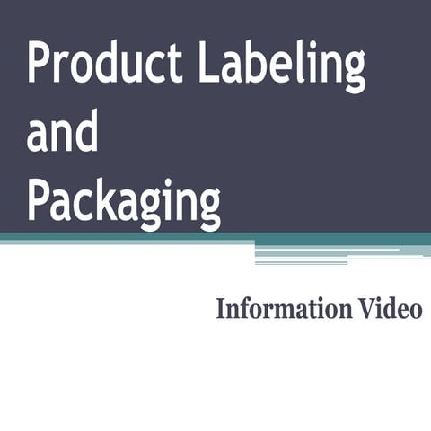 How to Label and Package Commercial Products | PPT