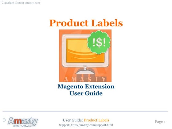 Product Label: Magento Extension by Amasty. User Guide. | PPT