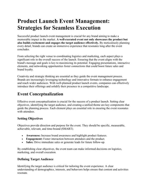 Event Management unit 4 Strategic Event Management | PDF