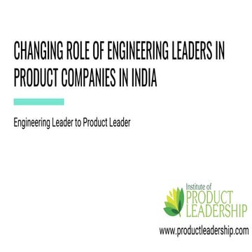 Product leadership mindset for engineering leaders | PPT