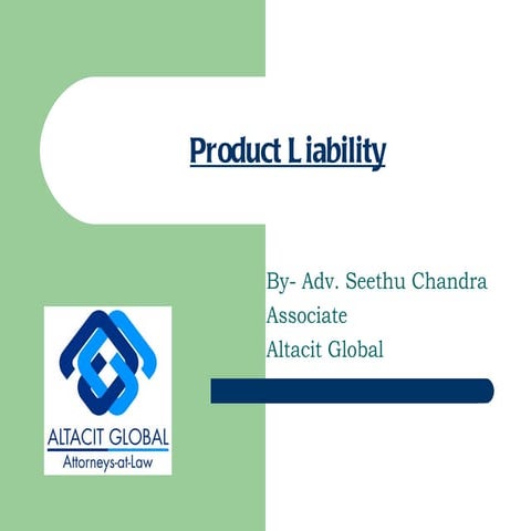 Product liability | PPT