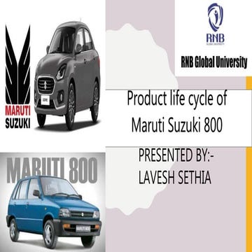 Product life cycle of maruti 800 | PPTX