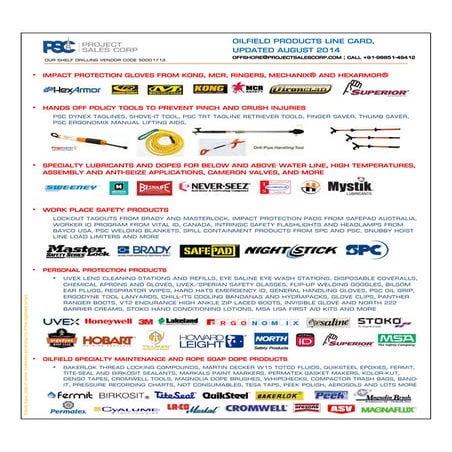 Product Line Card 2014 | PDF