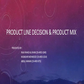 Product Line Decision & Product Mix.pptx