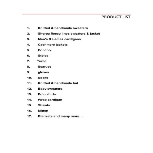 Product List | PDF