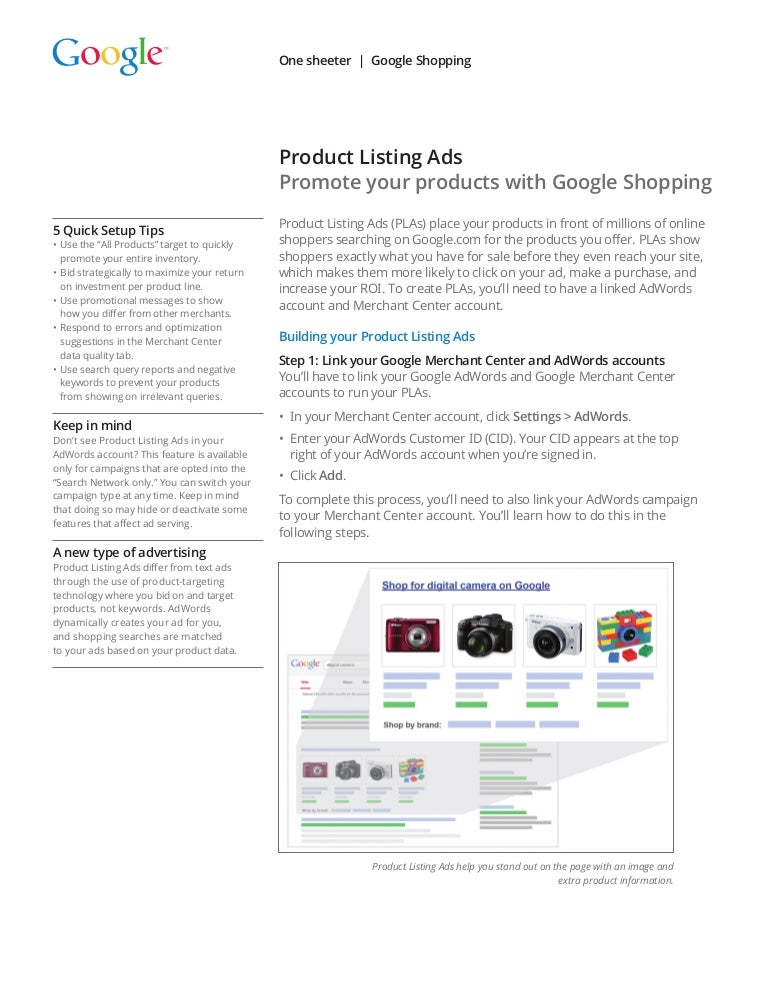 Product Listing Ads Intro- Promote your products with Google Shopping